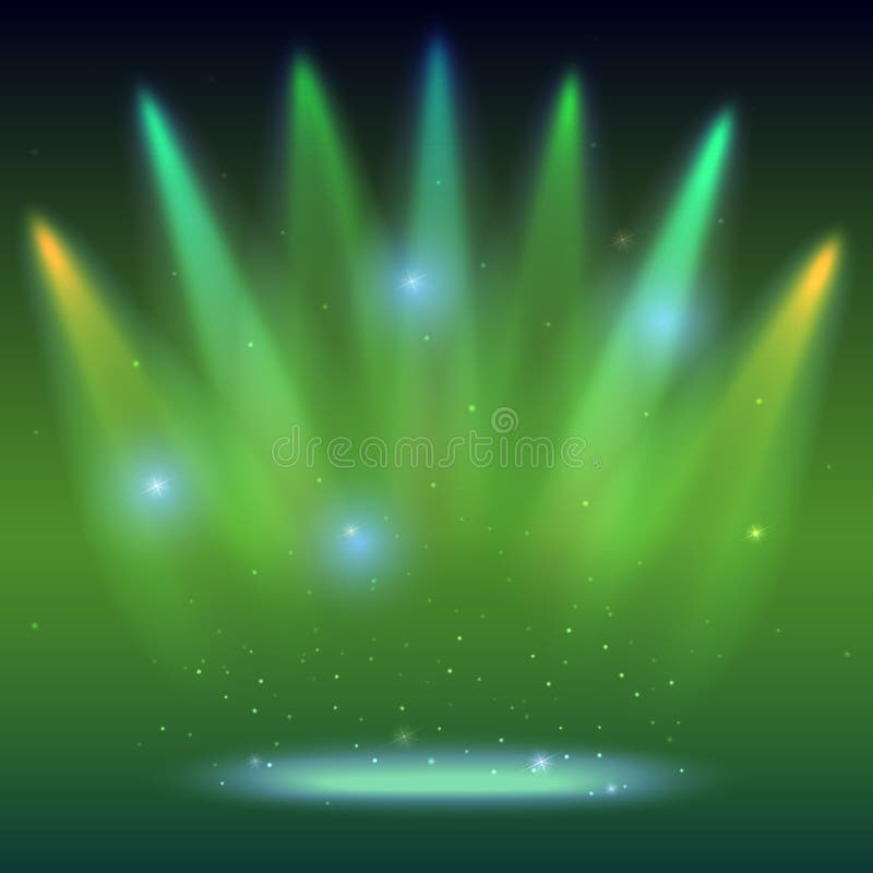 Background with Rays of Light from the Colored Spotlights. Bright ...