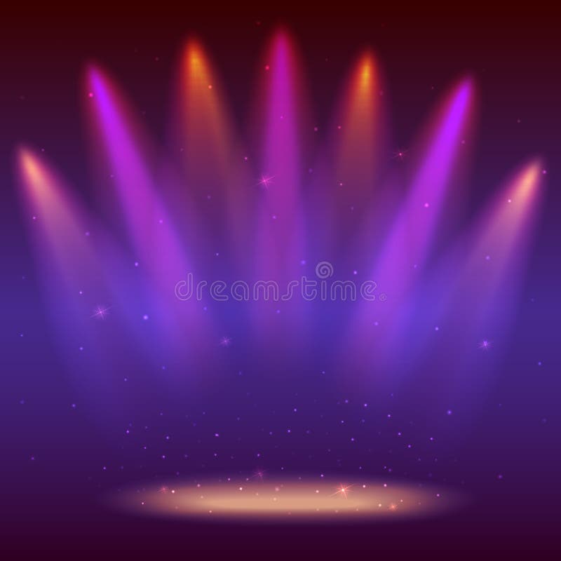 Background with Rays of Light from the Colored Spotlights. Bright ...