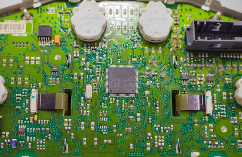 Microcircuit of Car Speedometer Stock Image - Image of circuit ...