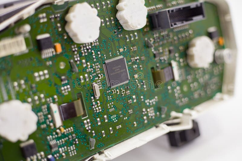Microcircuit of Car Speedometer Stock Photo - Image of processor ...