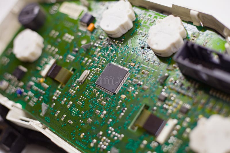 Microcircuit of Car Speedometer Stock Photo - Image of repairman ...