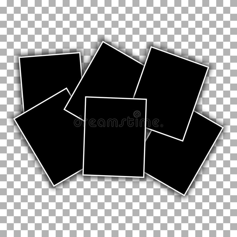 Background of Realistic Vector Photo Frames. Template Retro Photo ...