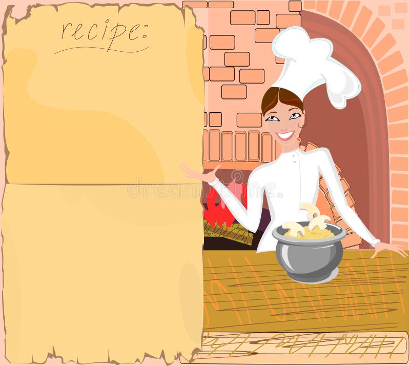 Background with the recipe stock vector. Illustration of gastronomy ...