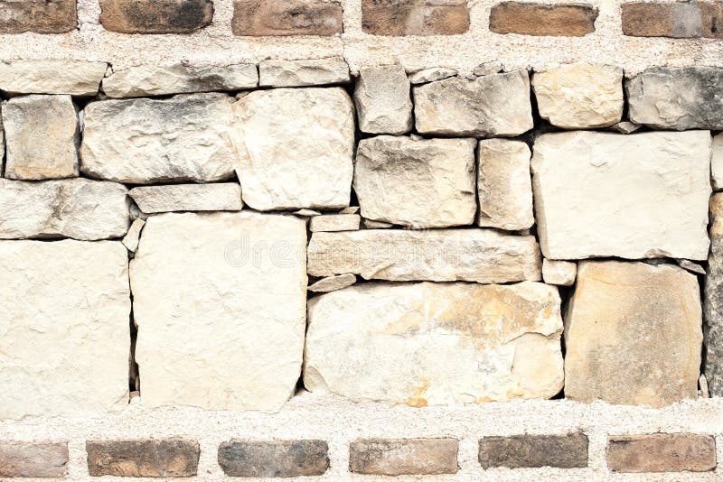 Background of Rectangular Stones Built into the Wall Large and Small ...