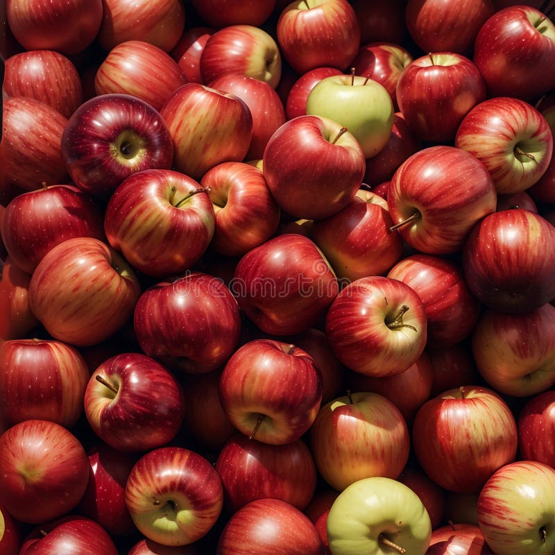 Background with Red Apples. Generated by AI. Stock Image - Image of ...