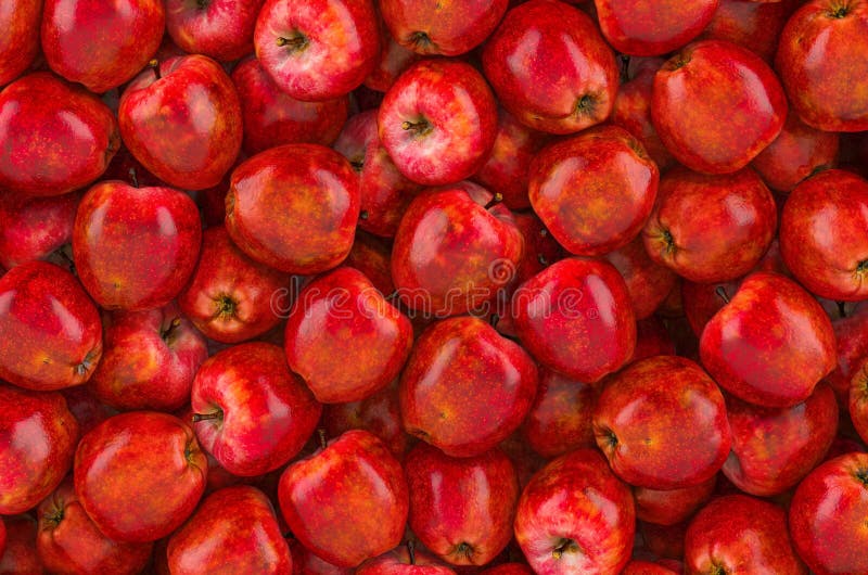 Background from Red Apples, Top View. 3D Rendering Stock Illustration ...