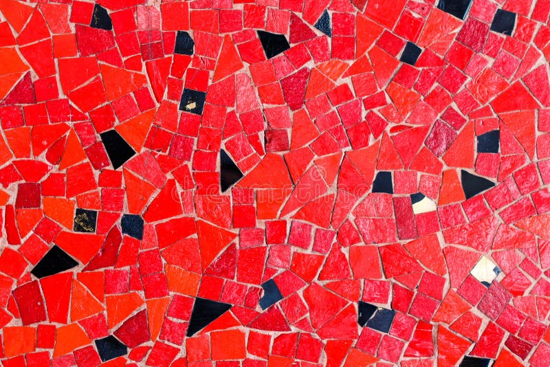 Background from Red and Black Mosaic Pattern Stock Illustration ...