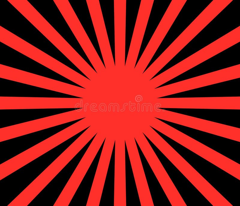 Background with Red and Black Rays Stock Illustration - Illustration of ...
