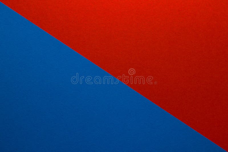Background of Red and Blue Paper Divided Diagonally. Sheets of Blank ...