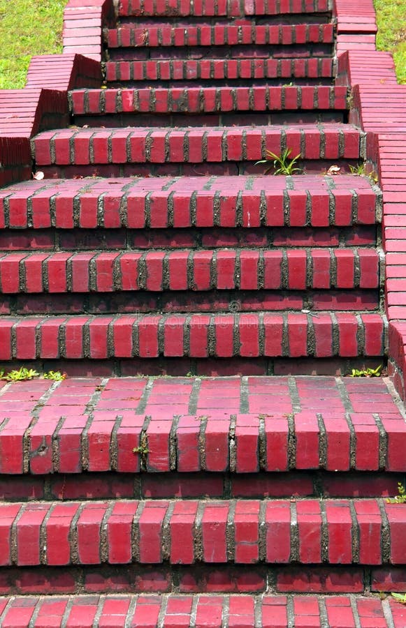 Background Red Brick Steps stock photo. Image of ascending - 210249218