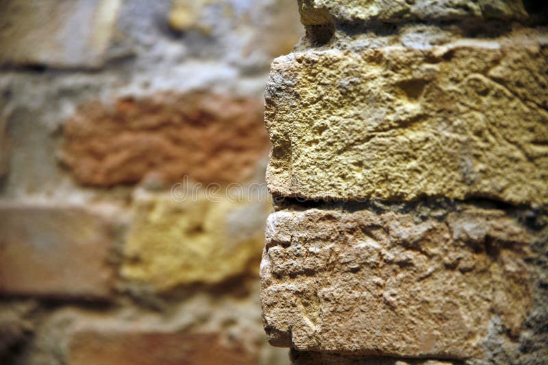 Background of Red Brick Wall Corner Pattern Texture Stock Image - Image ...