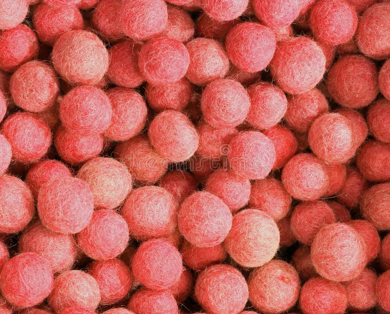 Background of Red Burnished Wool Balls Stock Photo - Image of sphere ...