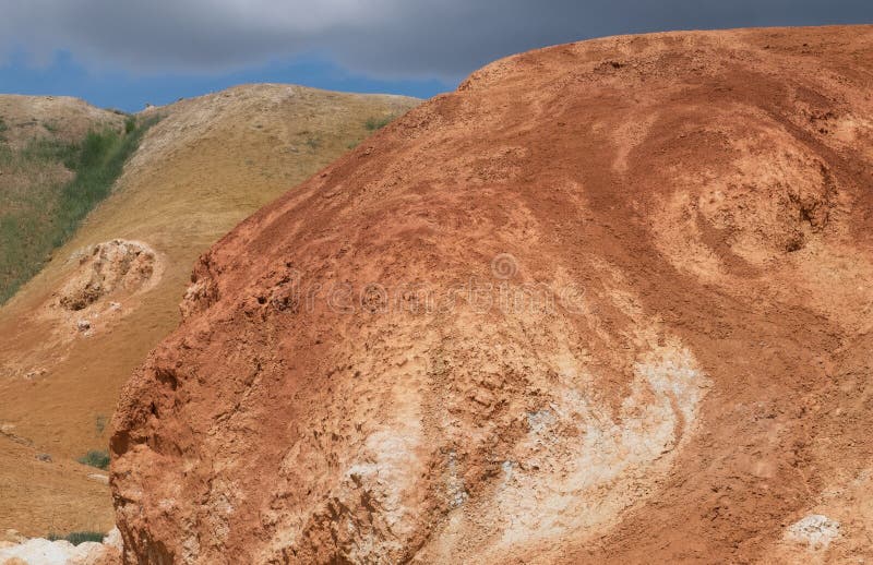 Background of red clay stock photo. Image of geology - 89253876