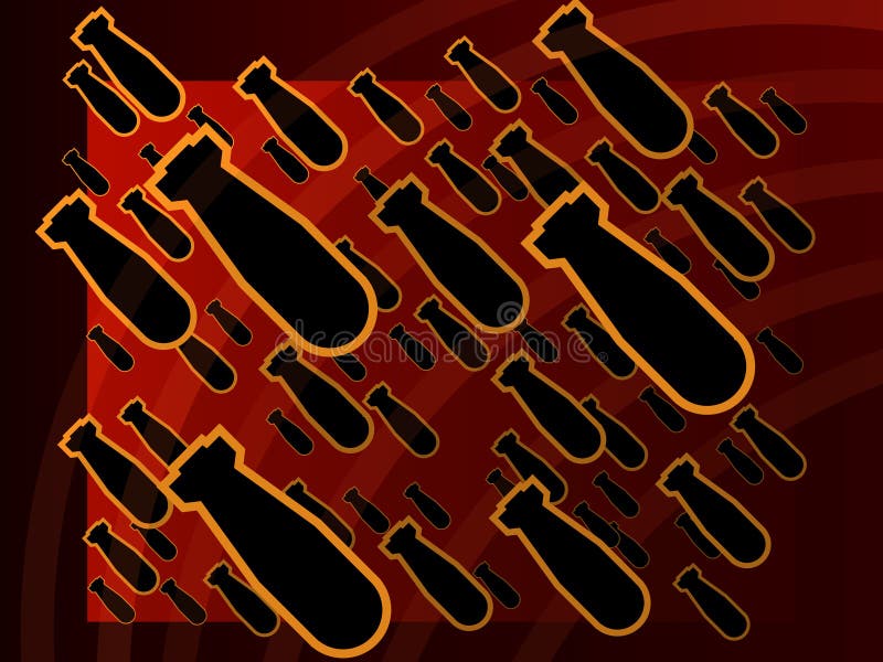 Background Red Glowing Bomb Nuclear Poster Stock Vector - Illustration ...