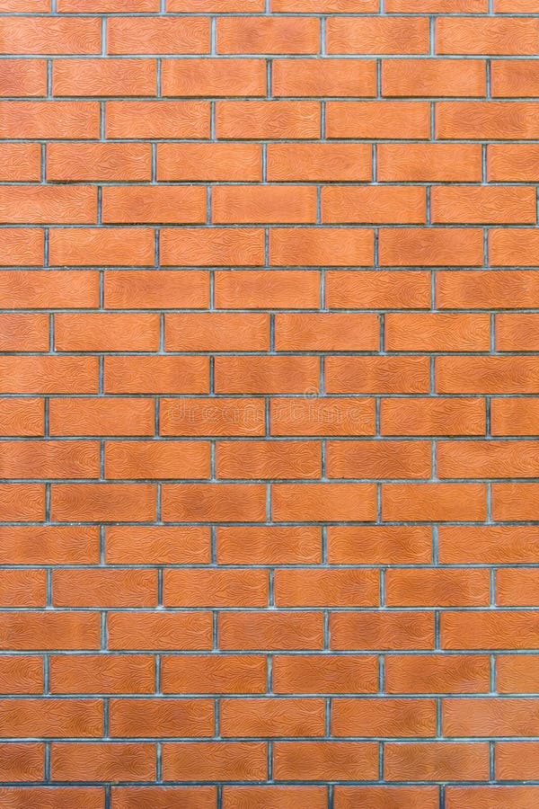 Background from Red Hardened Bricks Laid Horizontally. Copy Space for ...