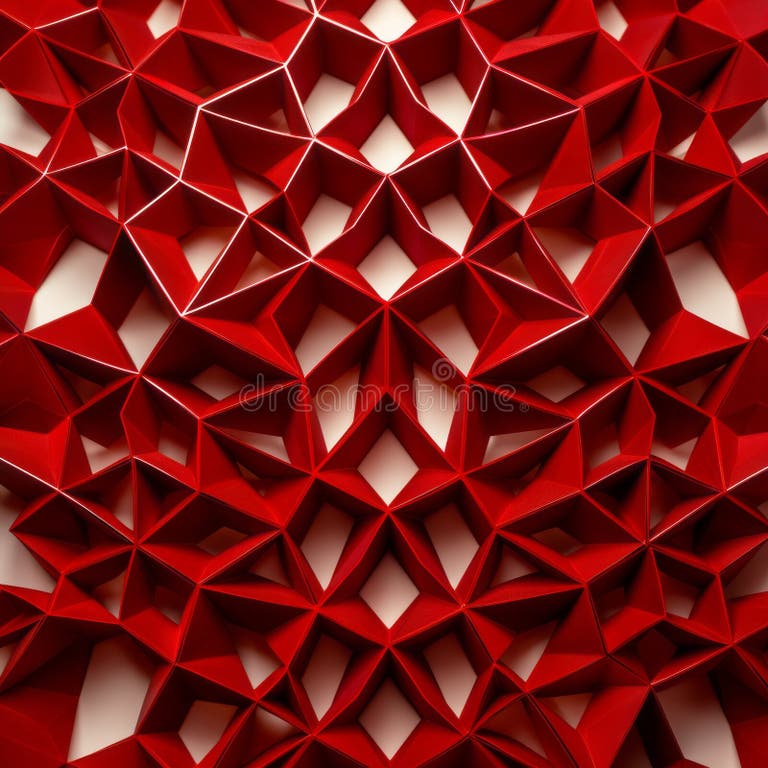 Background of Red Multicolored Triangles Symmetric Pattern Texture ...