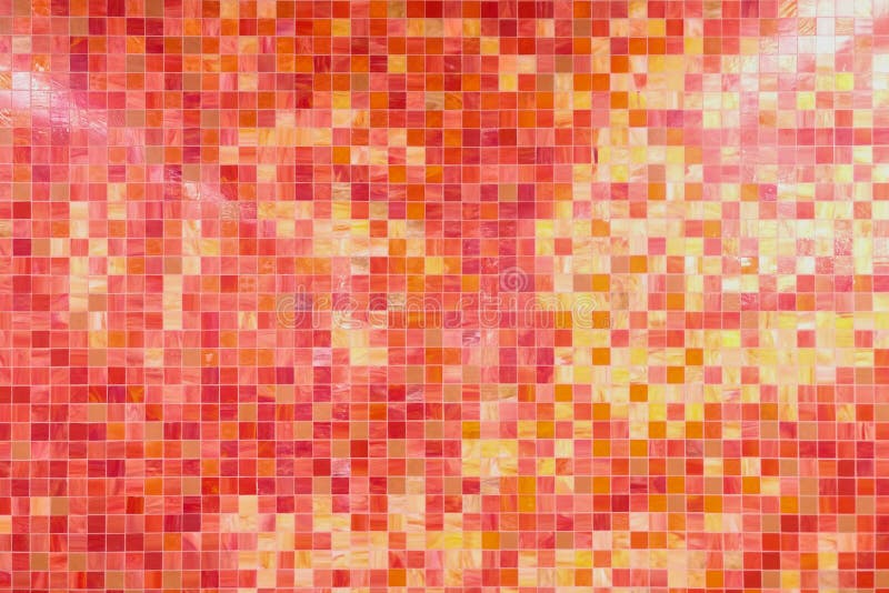 Background of Red with Orange Small Tiles Stock Image - Image of ...