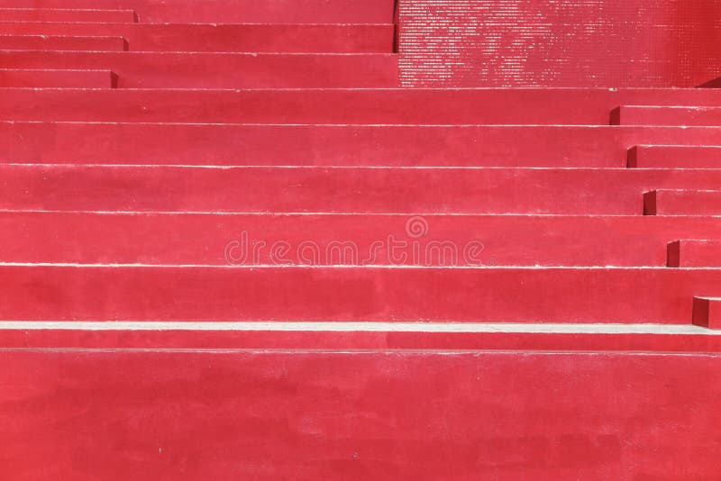 Red Paint Staircase Background Stock Photo - Image of perspective ...