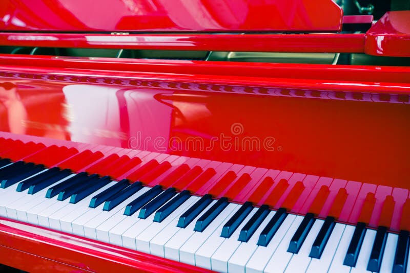 Background of red piano stock photo. Image of harmony - 52103020