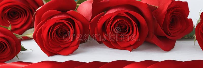 Background with Red Roses. AI Stock Photo - Image of card, floral ...