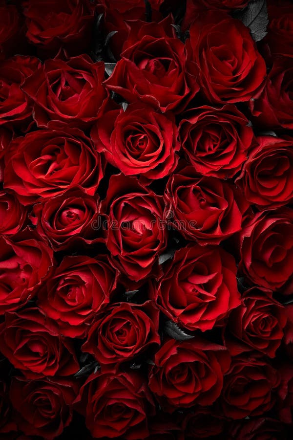 Background of Red Roses Flowers Stock Photo - Image of bouquet, grunge ...