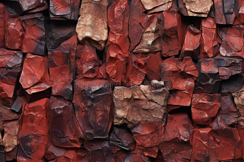 Background of Red Stone Wall Texture, Red Rock Wall Texture Background ...