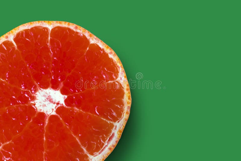Background with a Red Tangerine on Green Stock Image - Image of diet ...