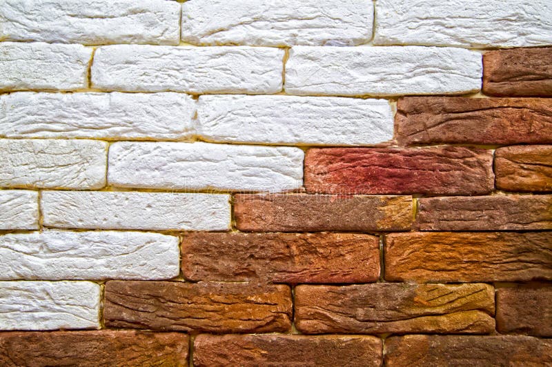 Background with Red and White Bricks Lined Diagonally Stock Photo ...