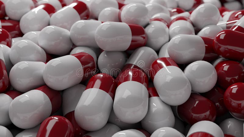 Background with Red and White Pills Stock Video - Video of macro ...