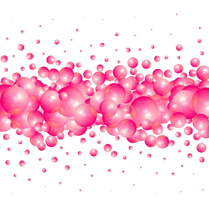 Background with Render 3d Pink Balls. Round Sphere of Geometric Objects ...