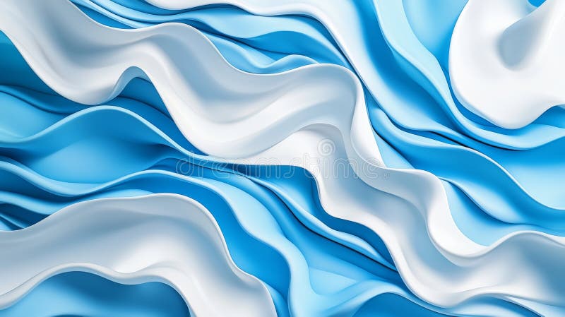 Background Rendered in 3D of White Abstract Liquid Wavy Flow Stock ...
