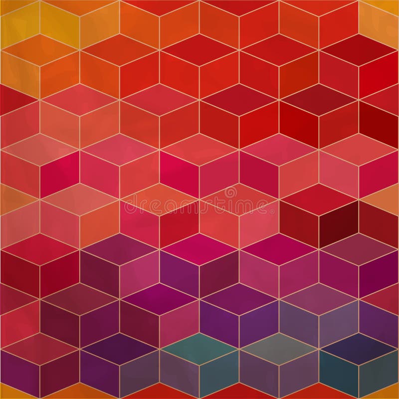 Background of Repeating Geometric Rhombs. Spectrum Geometric Bac Stock ...