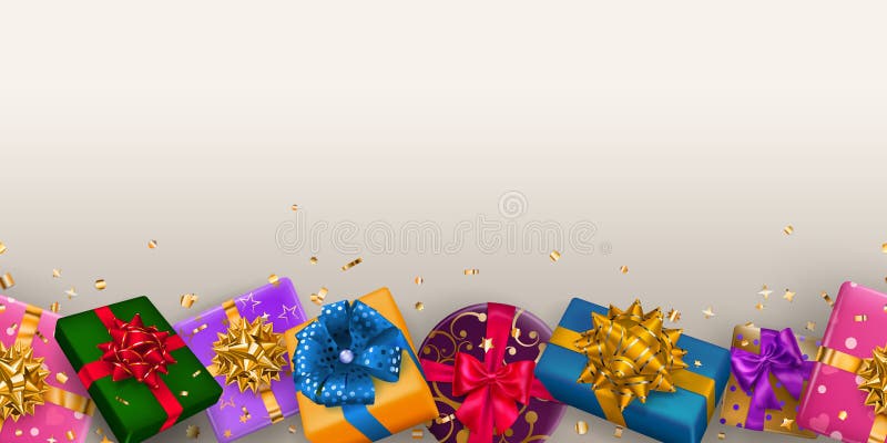 Background with Repeating Gift Boxes Stock Vector - Illustration of ...