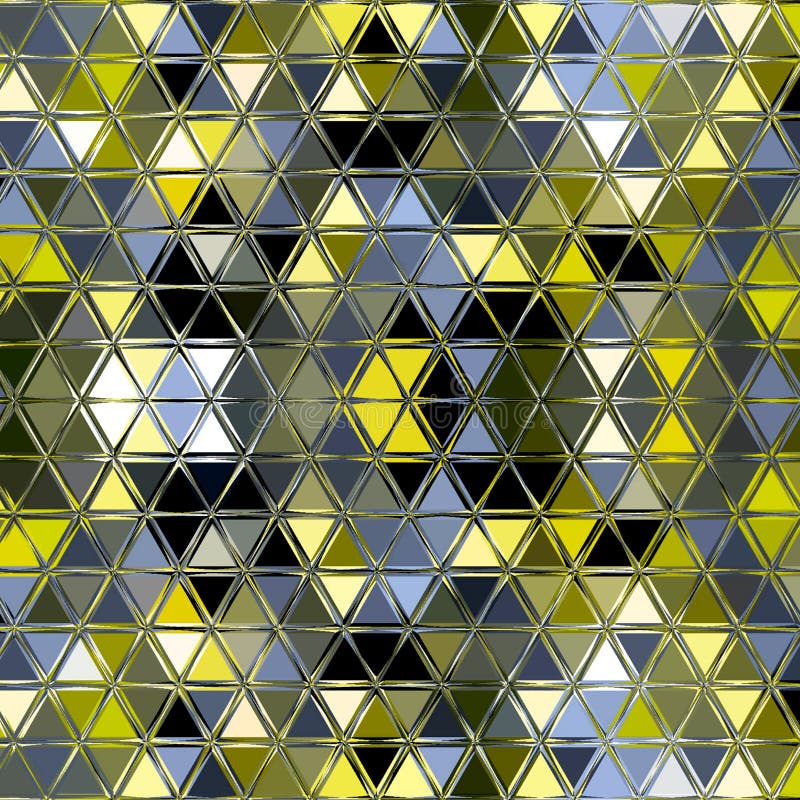Background With Repeating Yellow And Black Triangles Stock Illustration ...