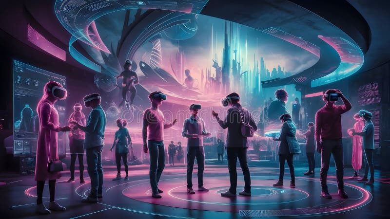 Background that Represents a Virtual Reality Environment. Stock ...