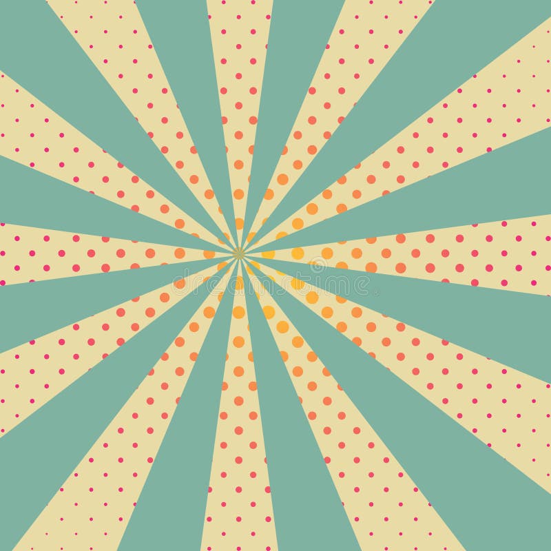 Background With Retro Rays And Red Dots Stock Vector Illustration Of Textured Light 255260840