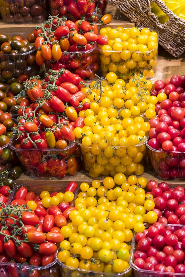 Ripe Varieties of Cherry Tomatoes Stock Image - Image of harvest ...