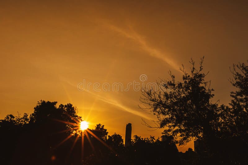 The Sun Rise in the Morning Stock Photo - Image of mist, blue: 219004218