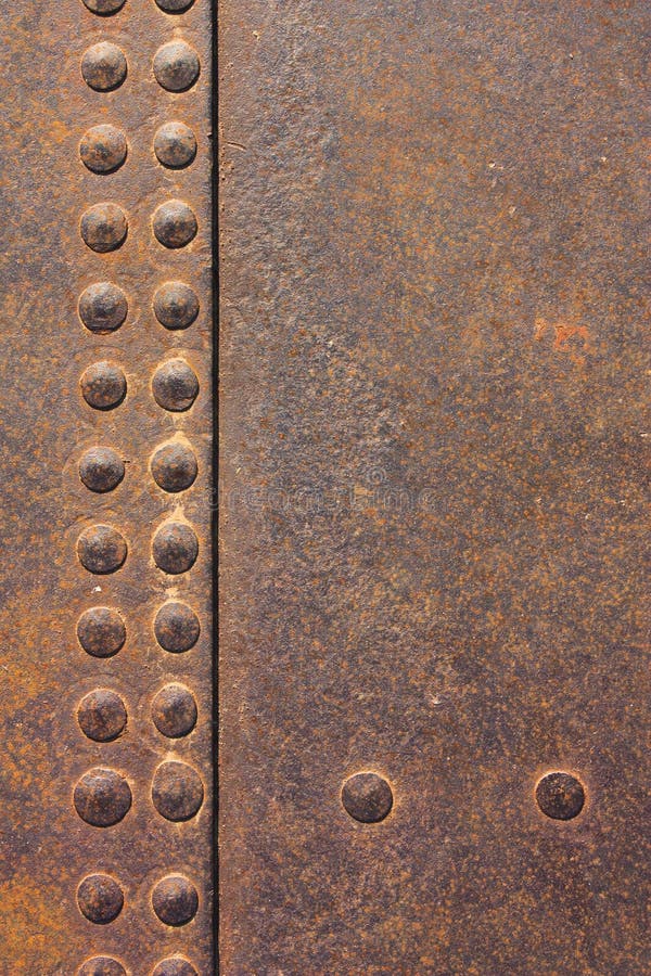Rusty Metal Plate with Rivets Stock Photo - Image of metal, rivets ...