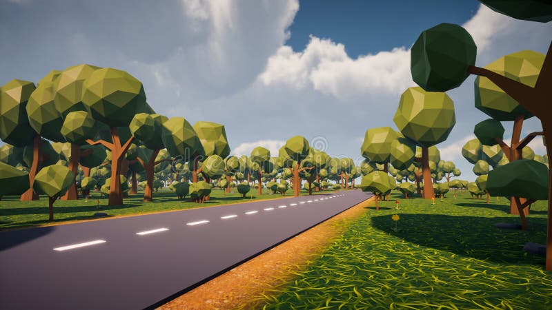 Background of a Road without Vehicles and People with a Natural ...