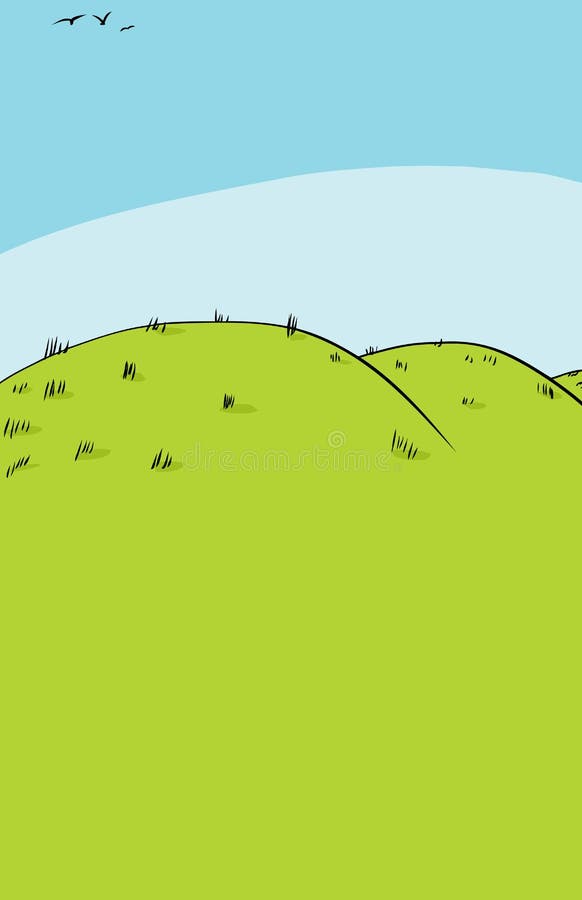 Background of Rolling Hills As Outline Sketch Stock Illustration ...