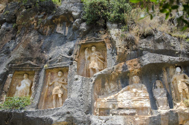 Background with Roman Bas-reliefs in the Mountains of Turkey Stock ...