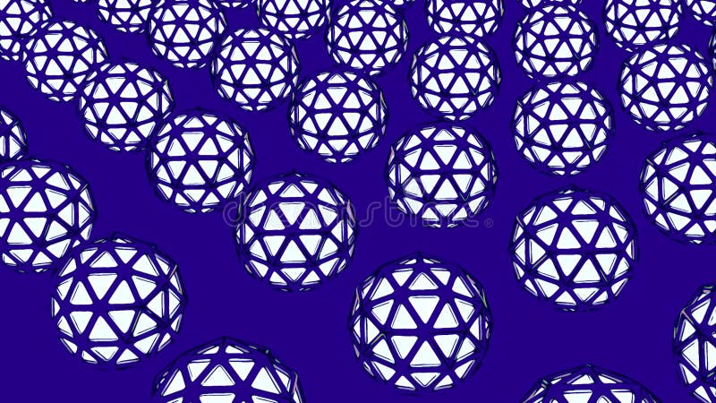 Molecular 3d Balls Rotate in Liquid. Motion. 3D Molecules Move in Flow ...