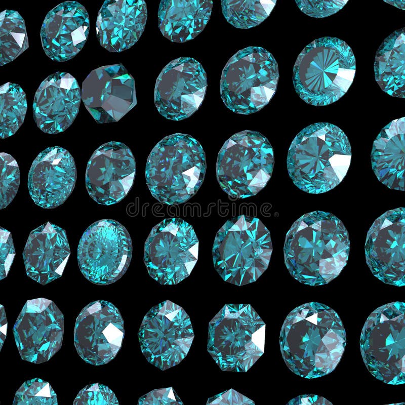 Background with Round Gemstone. Sky Blue Topaz. Grandidierite Stock ...