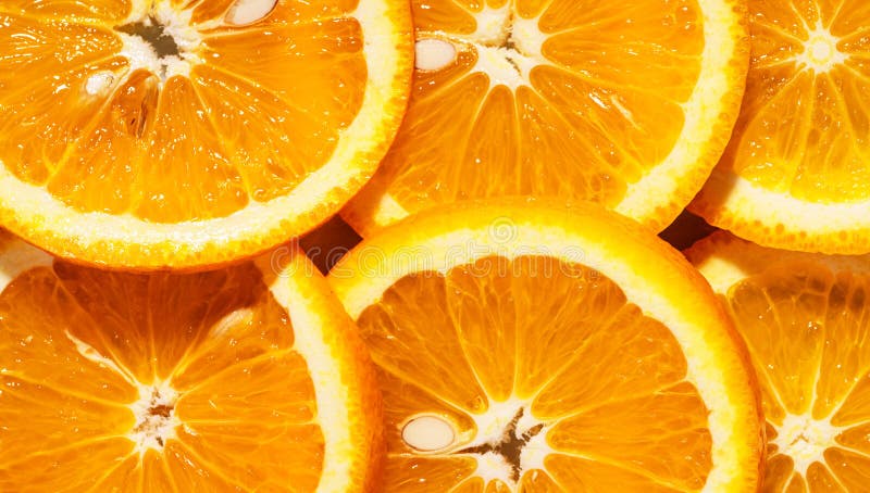 Background of Round Orange Slices, Macro Shoot Stock Image - Image of ...