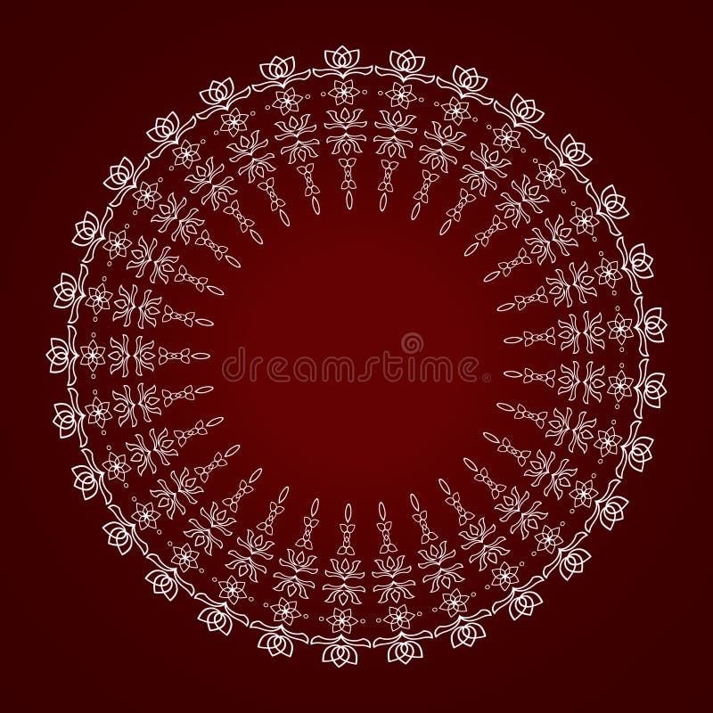 Background with Round Ornament. Stock Vector - Illustration of frame ...
