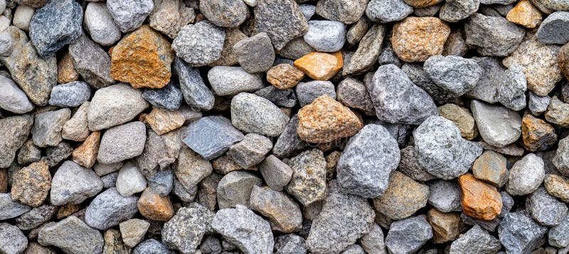 Background of Round Pebbles in Beige, Grey and White Colors, Top View ...