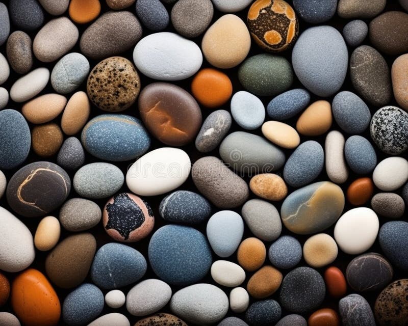 Small Sea Stones, Gravel. Background. Textures Stock Illustration ...