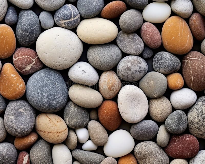 Small Sea Stones, Gravel. Background. Textures Stock Illustration ...