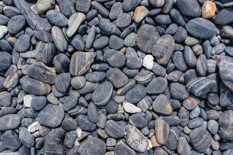 Background of Round Sea Pebble Stock Photo - Image of river, outdoor ...